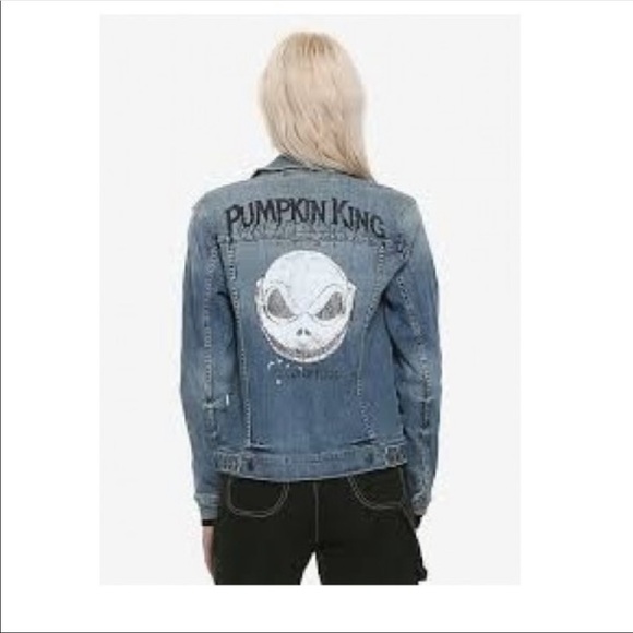 Hot Topic | Jackets & Coats | Jack Skellington Jean Jacket | Poshmark